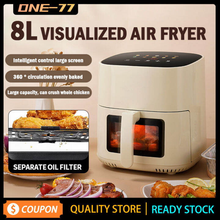 XIaomi 8L Visual Air Fryer 1300W Electric Fryer Oil Free Large-Capacity ...