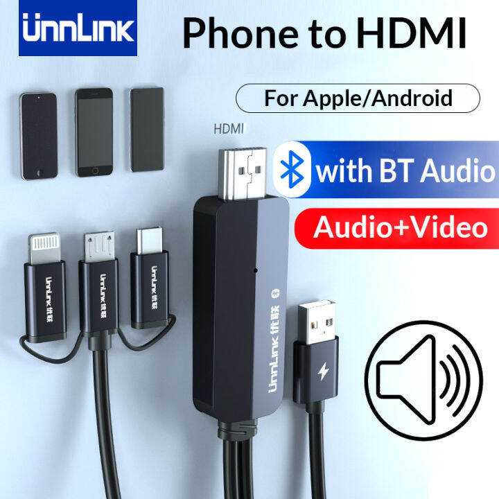 Unnlink Phone to TV Converter Cable Mirror Cast HDMI Cable Lightning ...