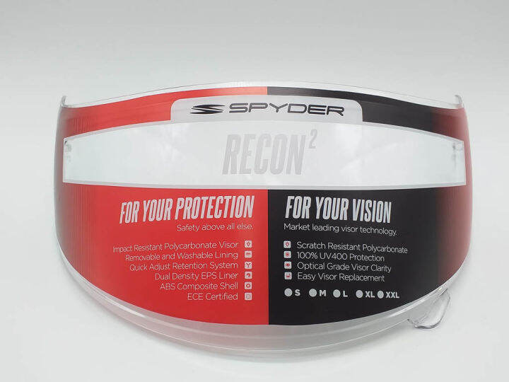 Spare Visor Recon2 / Recon+ Spyder Helmet Clear/Smoke Recon | Lazada PH