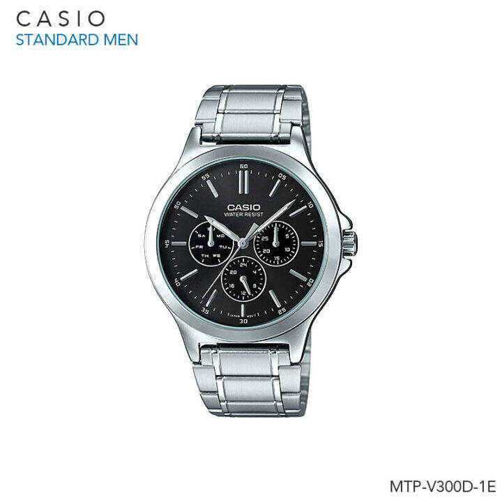 นาฬิกาข้อมือ Casio Standard Men สายแสตนเลส MTP-V300D Series MTP-V300D-1A | MTP-V300D-1A2 | MTP ...