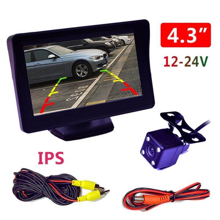 12-24V 4.3" Inch Monitor Car Rear View Camera Monitor Backup Reverse ...