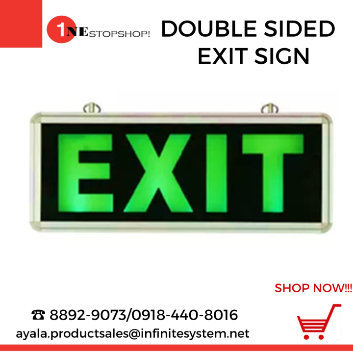 DOUBLE SIDED EXIT SIGN/ FIRE EXIT SIGN/ LED SIGN | Lazada PH