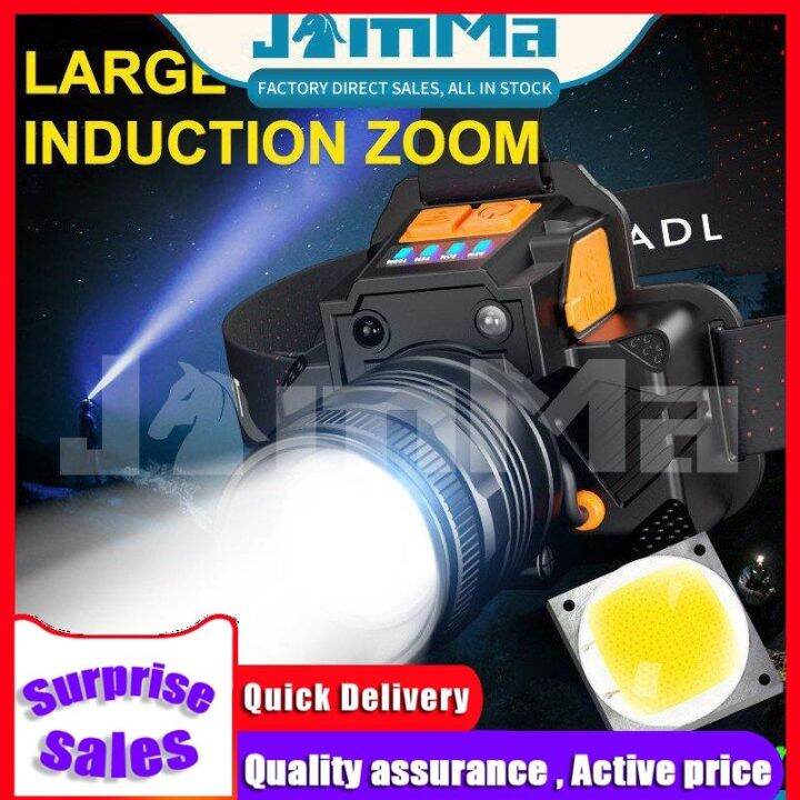 Multifunctional Headlamp Flashlight Glare T8 Zoom Headlight USB ...