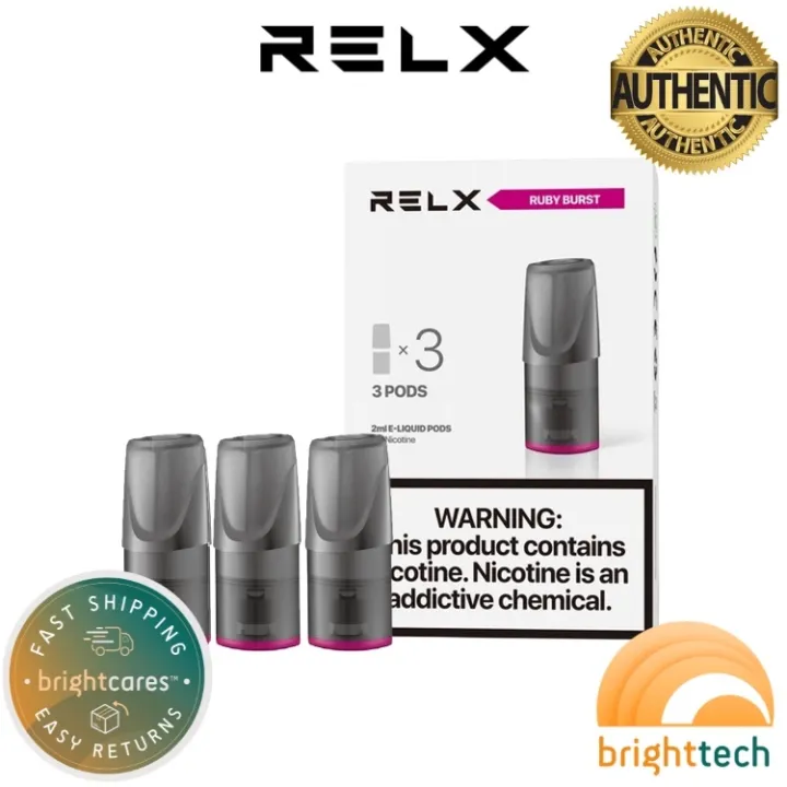 RELX Classic Pods Ruby Burst Pack of 3 - Original w/ QR Code Prefilled ...