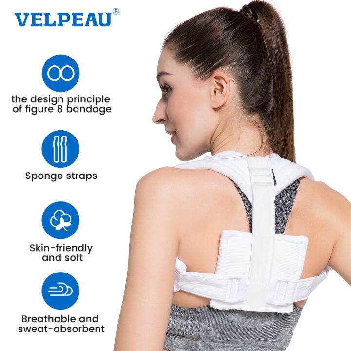 VELPEAU Posture Corrector Figure 8 Clavicle Brace - Broken Collarbone ...