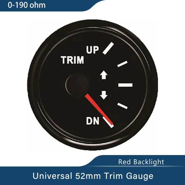 2 inch Marine Trim Gauge Meter UP-DN Inboard Outboard Engine 0-190ohm ...