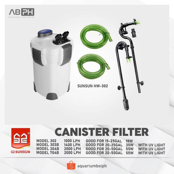Sunsun 302, Sunsun 303B & Sunsun 304B External Canister Filter for ...
