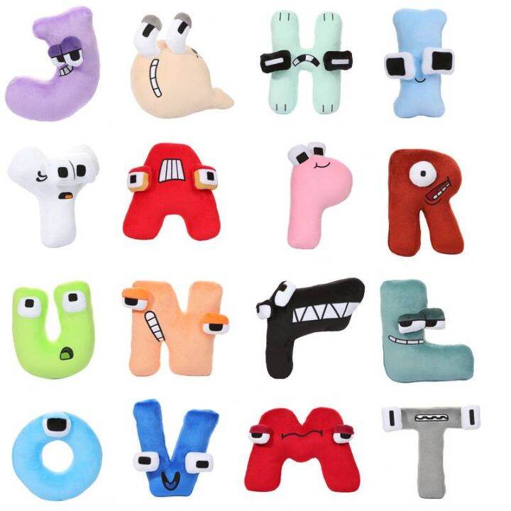 Jason⭐ 26 PCS Alphabet Plush Toy, Alphabets Alphabet Lore Stuffed Doll Preschool Educational ...