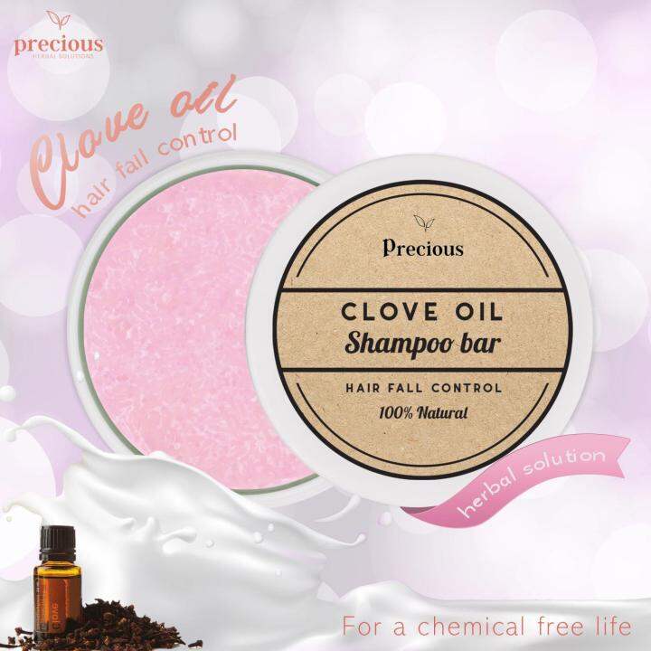 Precious Herbal Natural Shampoo Bar with Clove Oil (90g) for Hair Fall ...