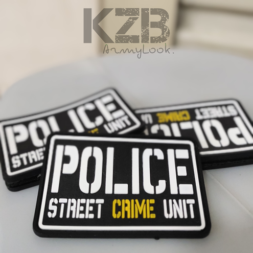 Patch Rubber Velcro POLICE Street Crime Unit | Lazada Indonesia