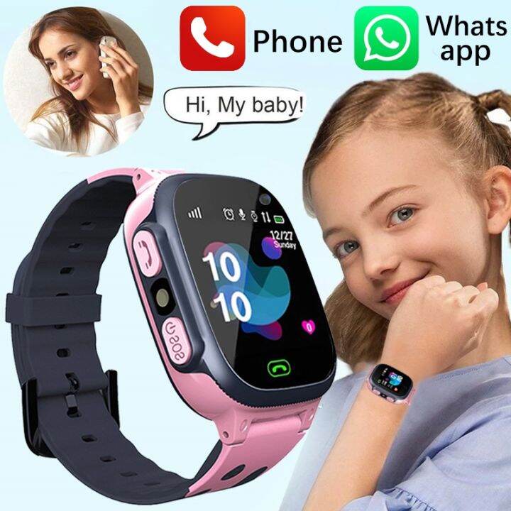 Call Smartwatch for Children GPS Clock SIM Card Location Tracker Child ...