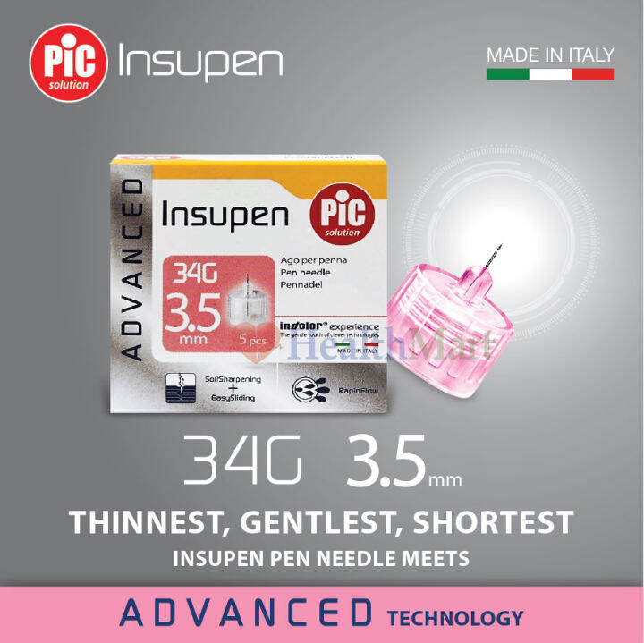 [TRIAL PACK] PIC Insupen 3.5MM Insulin Pen 34G (5pcs) | Lazada