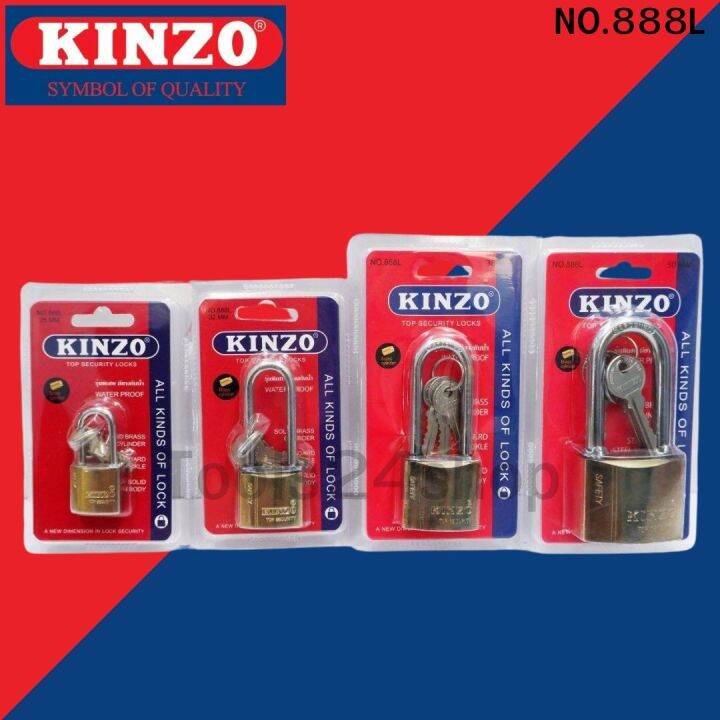 KINZO กุญแจทองเหลือง ห่วงยาว ขนาด 38, 50 mm. No.888L | Lazada.co.th