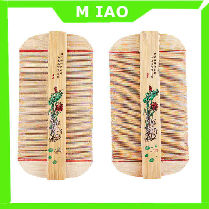 MIAO Double Sided Handmade Lice Comb Remove Itching Scraping Head Flea ...