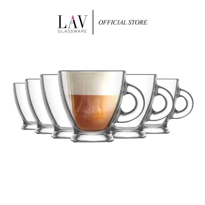 LAV Roma 6-Piece Glass Mug Set (7 1/2 oz) | Lazada PH