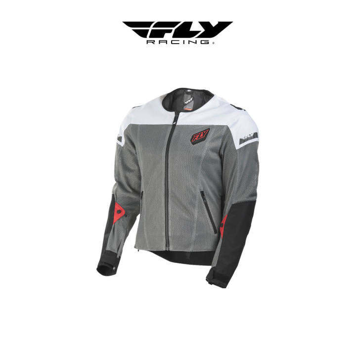 FLY Racing Flux Air Mesh Jacket Black/White | Lazada PH