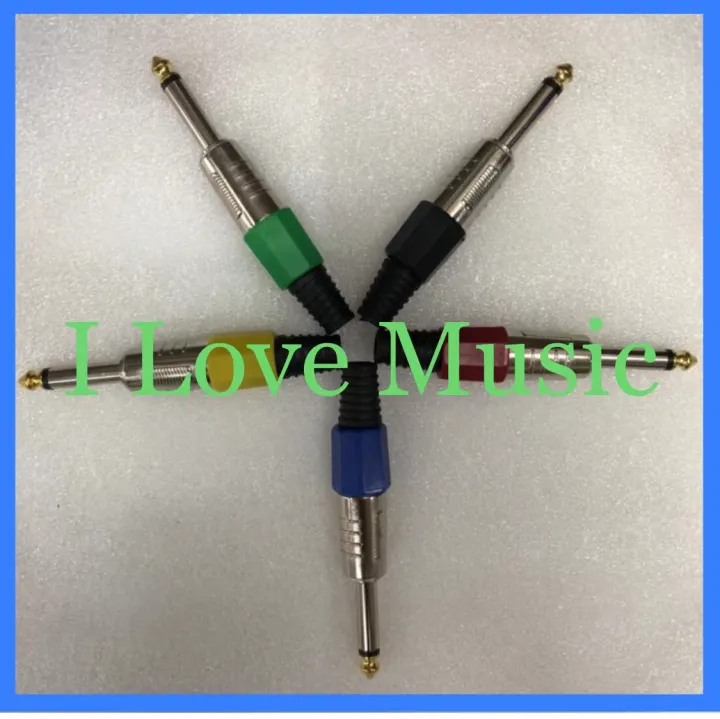 P-PL 1/4 Mono Metal Phono Microphone Plug Amplifier Jack Connector ...