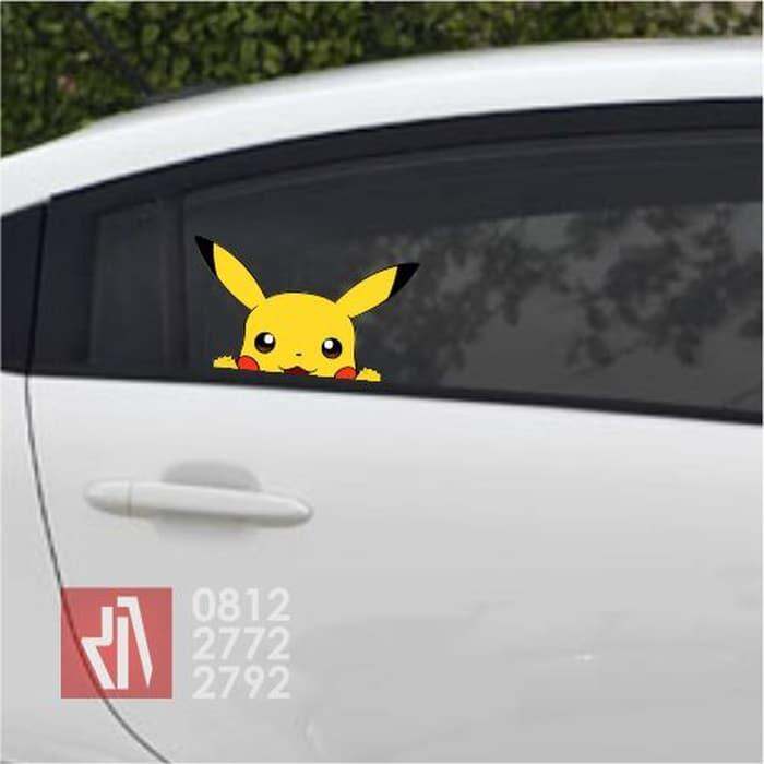 Cutting sticker mobil peeking pikachu ngintip 30cm, sti | Lazada Indonesia