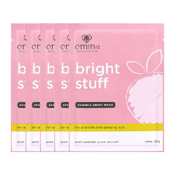 EMINA Bright Stuff Essence Sheet Mask - Isi 5pcs | Lazada Indonesia
