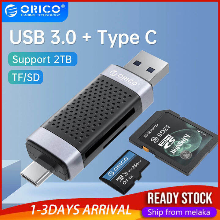 Dual Port 3 in 1 Card Reader USB OTG Type C/ USB / TF SD Memory Card ...