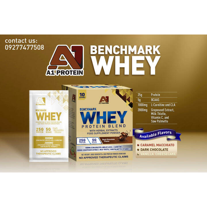 A1Protein Benchmark Whey Blend 10s Per Box | Lazada PH