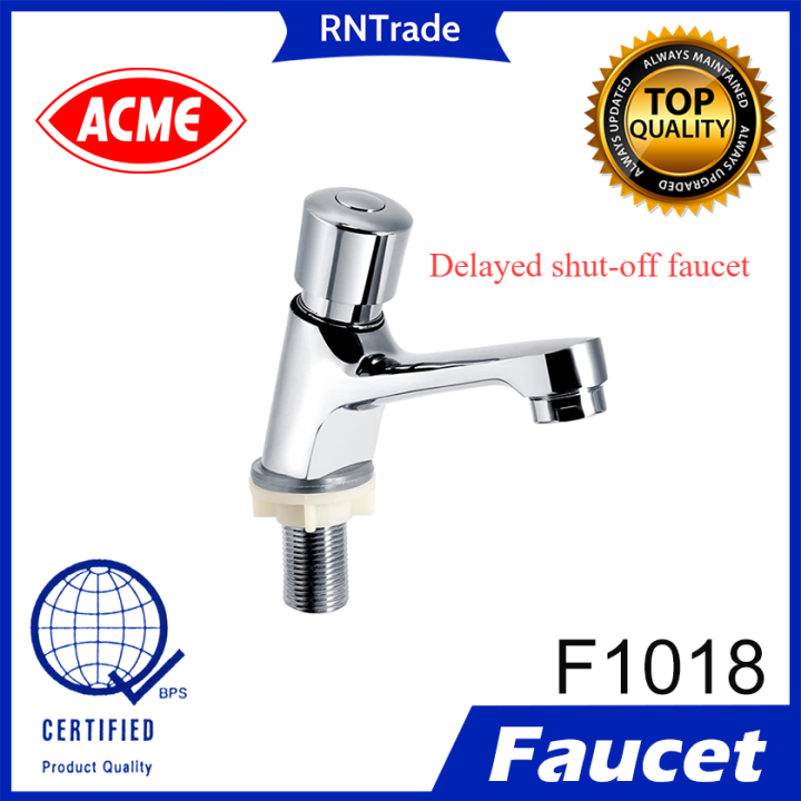 Stainless Steel Lavatory Faucets Push Button Delayed shut-off faucet ACME F1018 COLD LINE PUSH ...