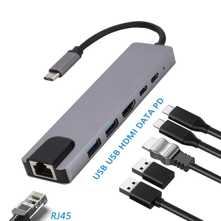 ZOXMOW MultiPort รองรับ HDMI DP USB C เป็น HDMI Adapter Type-C ถึง PD ...