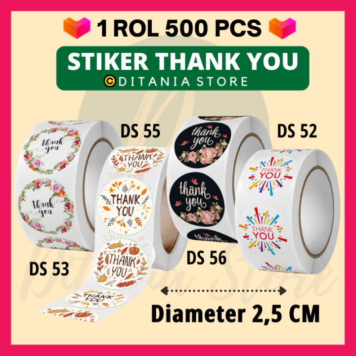 Stiker Thank You 500 Pcs Roll Murah | Lazada Indonesia