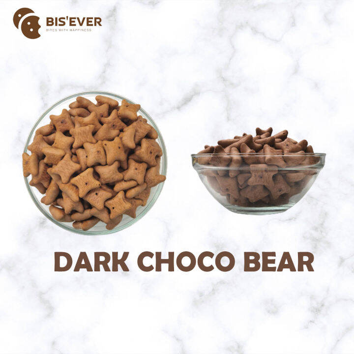 BIS'EVER SPECIAL Biscuits Dark Chocolate Bear Coklat Biskut 100G~1000G ...