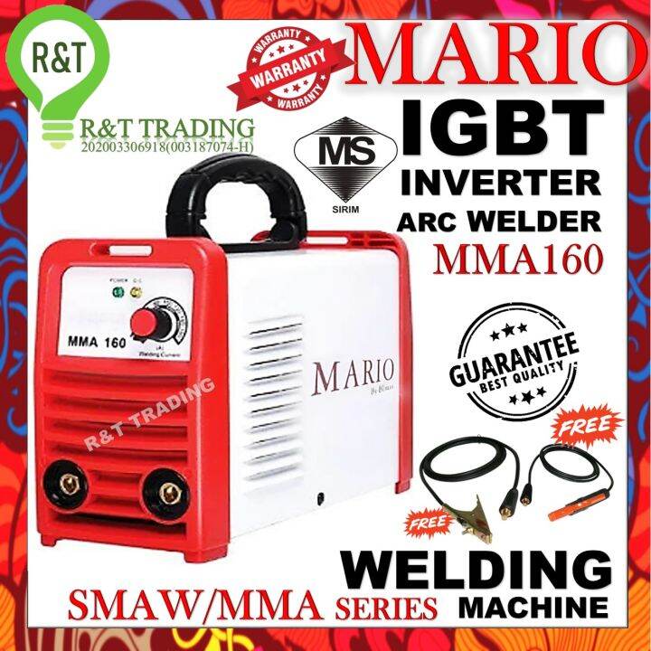 [SIRIM/Warranty]MARIO MMA160 [IGBT] Portable Inverter ARC Welding ...