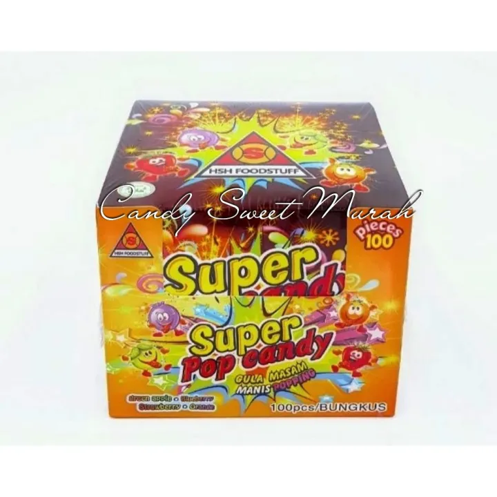 Super Pop Candy Gula Masam Manis Popping 100pcs | Lazada