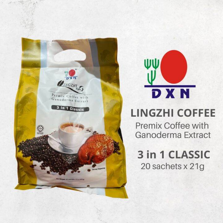 DXN Lingzhi Coffee 3 in 1 Classic (Lite) Bag 20 sachets x 21g | Lazada PH