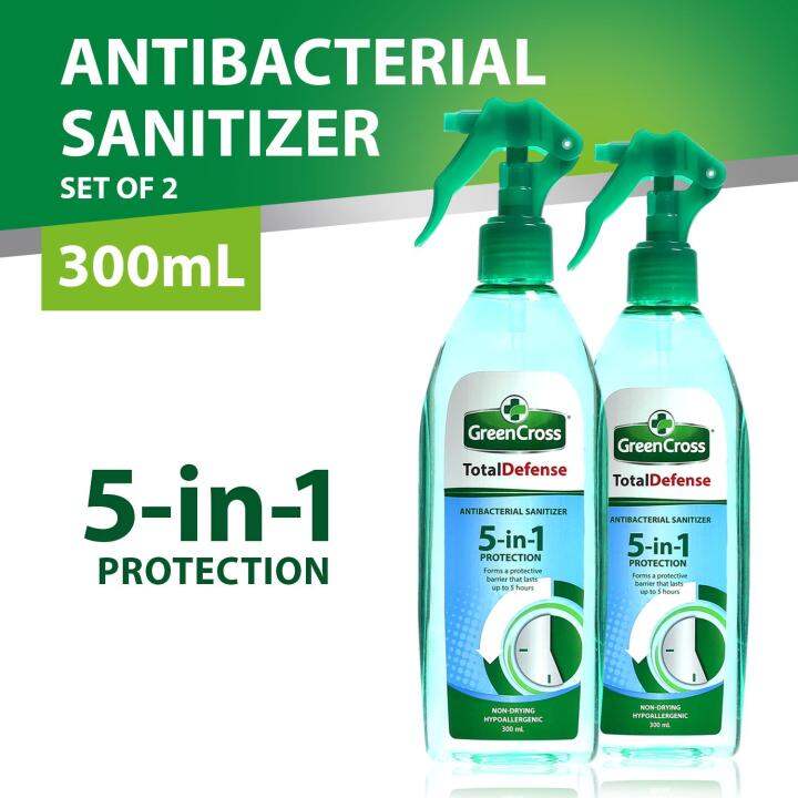 Green Cross Total Defense Antibacterial Sanitizer (300 mL) Set of 2 ...