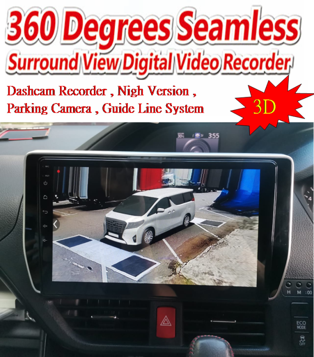 LEON New Voxy Toyota R80 10" Full HD 2Ram 32GB 8Core Wifi GPS DSP 360 3D Panaromic Parking DVR ...