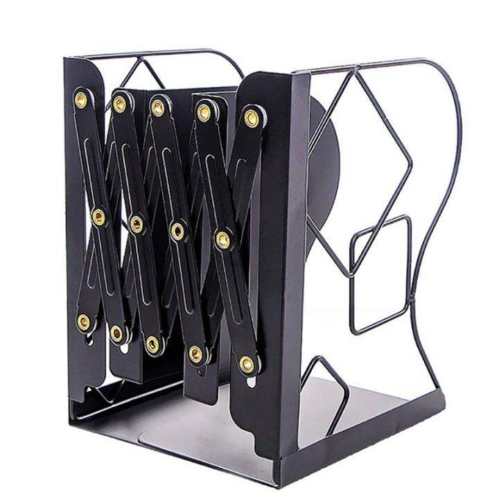 Adjustable Bookends Creative Metal Iron Books Holder for Shelf Desk ...