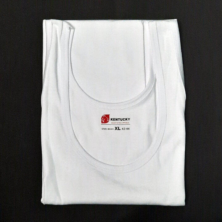 Kentucky Sando Plain White Cotton for Adult Men | Lazada PH