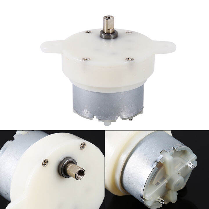 High Torque 12v DC Motor Slow Speed Electric Motor/Gearbox 3RPM 4mm ...