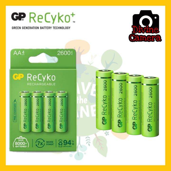 GP ReCyko battery 2600mAh AA (4 battery pack) | Lazada