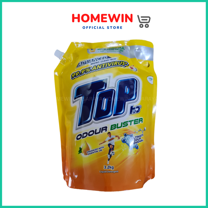 Top Liquid Detergent Odour Buster (3.2kg Refill) | Lazada
