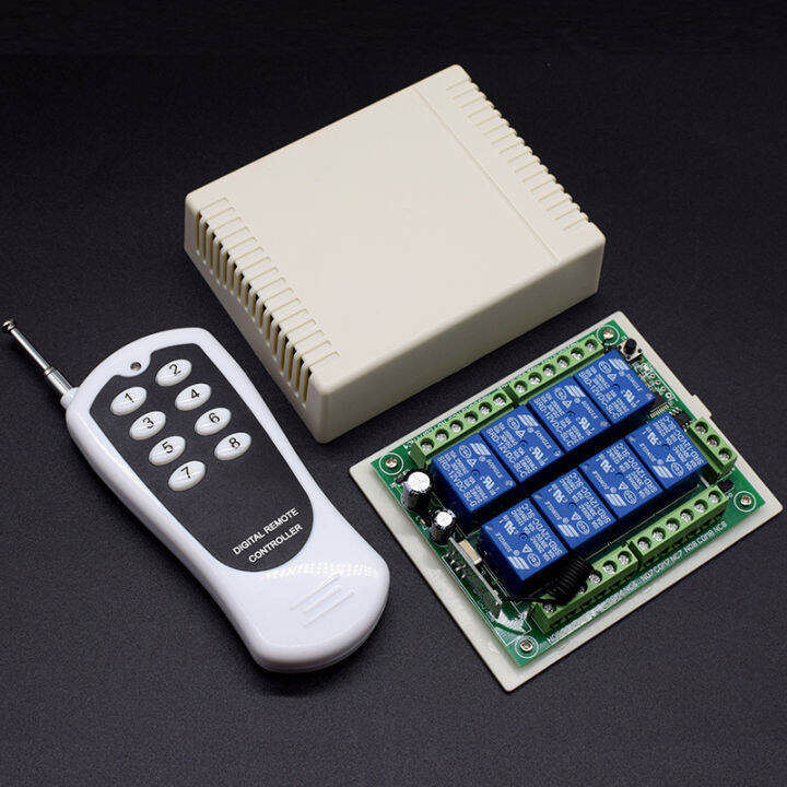 DC 12V 24V 8 CH channel RF Wireless Remote Control Switch & 8 button ...
