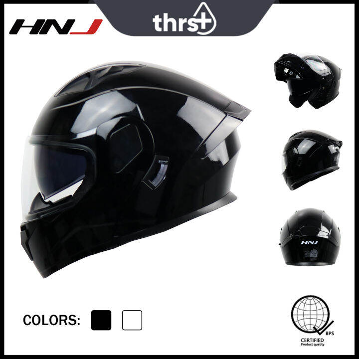 HNJ Helmet Motorcycle Full Face original Dual Visor Modular Helmets W ...