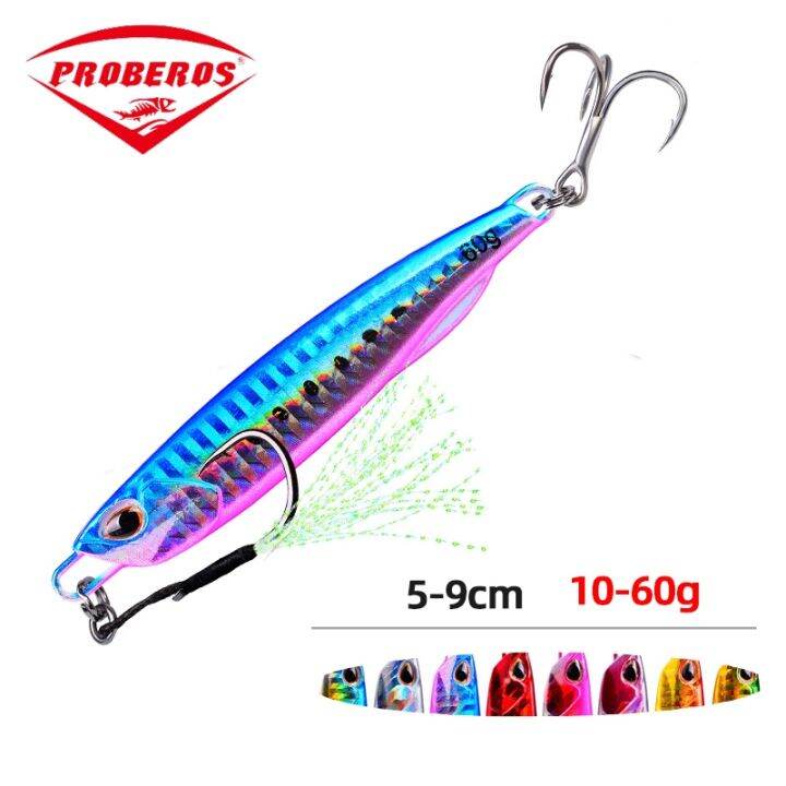【DT】hot！ Jig Fishing Weights 10g-60g Trolling Hard Bait Bass Tackle Trout Jigging Jigs Saltwater ...