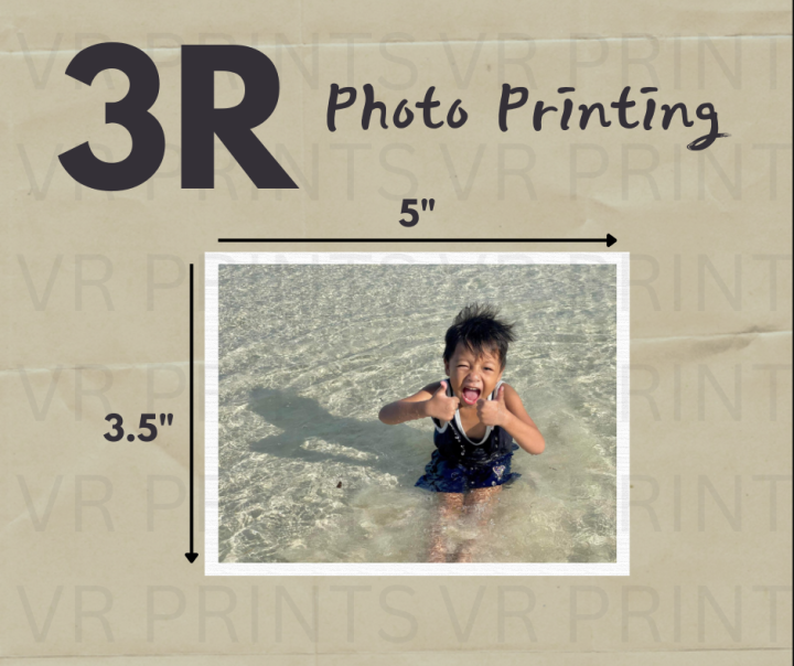 VR Prints Photo Printing Services 3R Picture Size Photo Print | Lazada PH