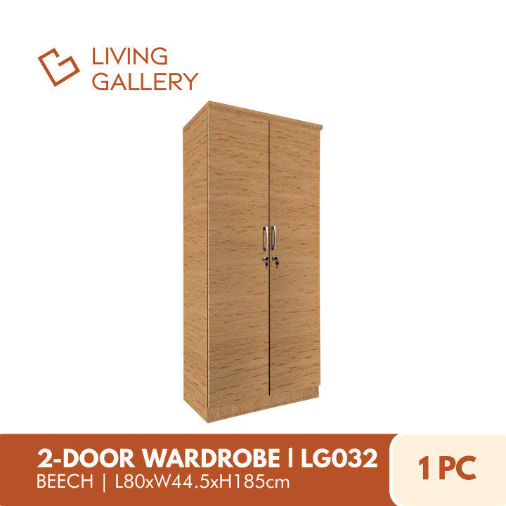 Living Gallery 2-Door Wardrobe | L80xW44.5xH185cm | Versatile Design ...