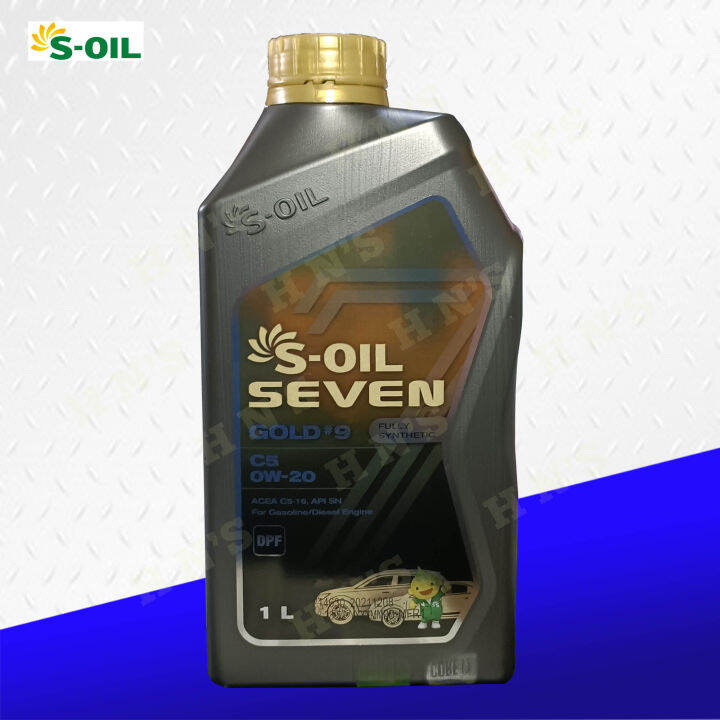 S-OIL Seven Gold #9 0W-20 Fully Synthetic Engine Oil API SN ACEA C5-16 ...