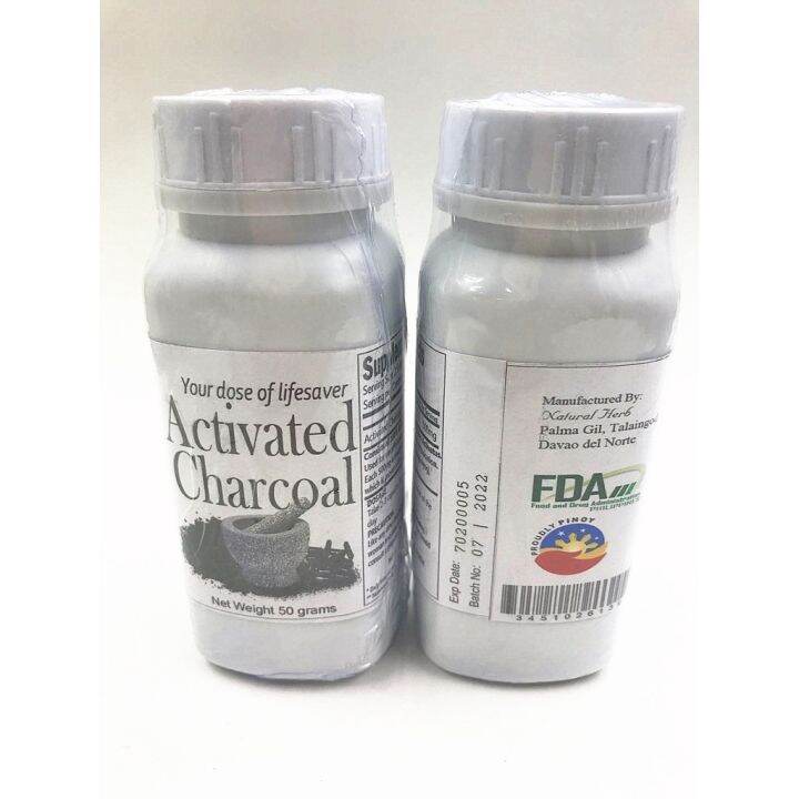 Activated Charcoal Capsules Natural Herb Food Supplement 100 capsules ...