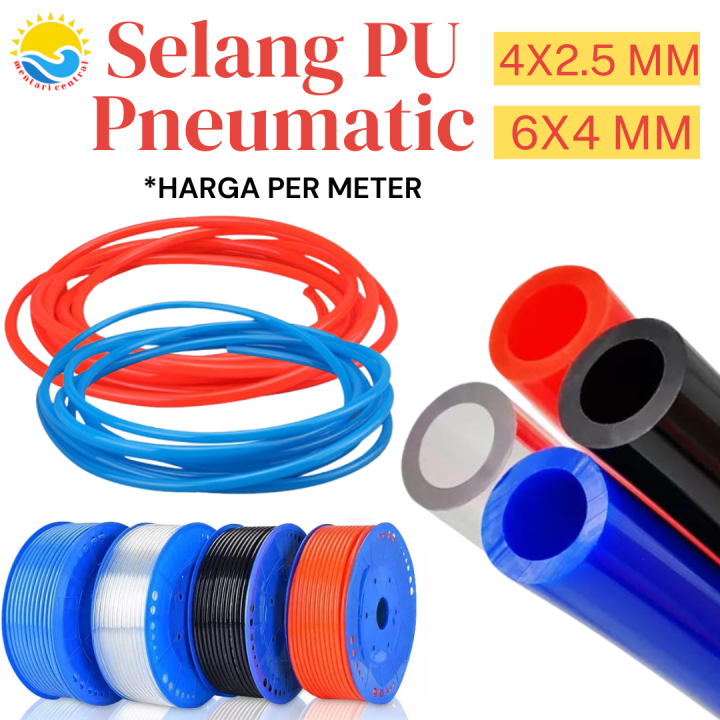 Hose PU selang PU Polyurethane Ukuran OD 6mm x 4mm Harga Per 5 meter | Lazada Indonesia