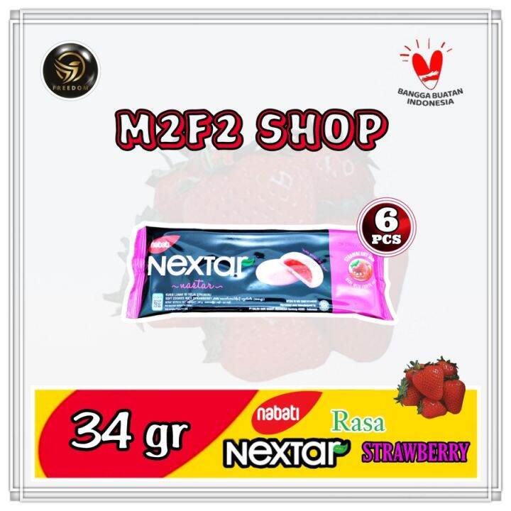 Nabati Nextar Strawberry Jam | Biskuit Kue Stroberi - 34 gr (Kemasan 6 ...