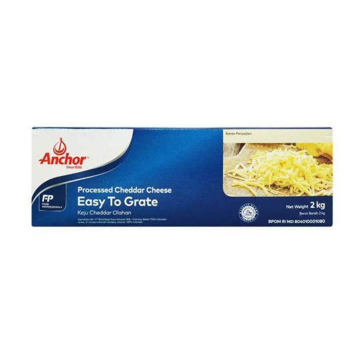Anchor Cheese Keju Blok Balok 2kg Keju Anchor cheddar keju parut keju ...
