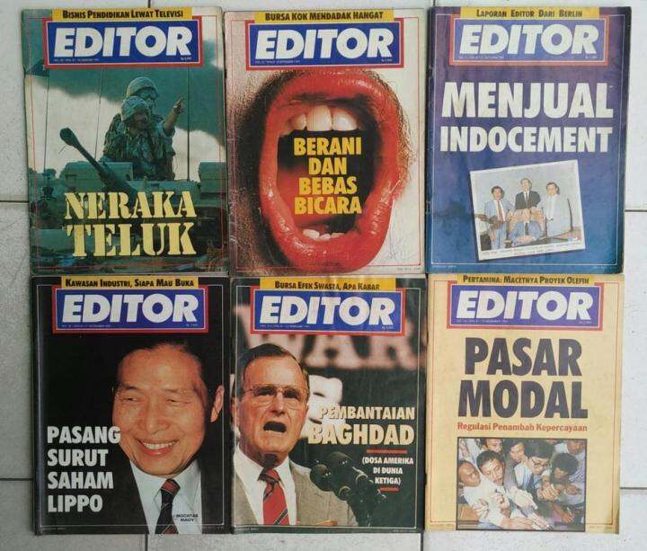 Majalah EDITOR. Paketan 6 majalah. Edisi: #20/26 Januari 1991 | Lazada ...